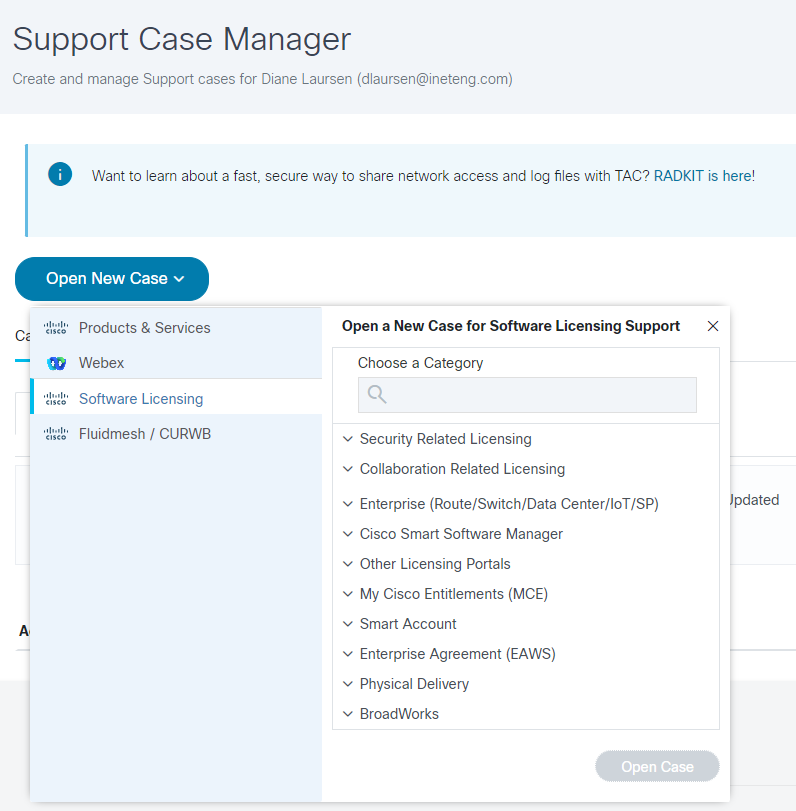 Cisco Technical Assistance Center vs Cisco Global Licensing Operations